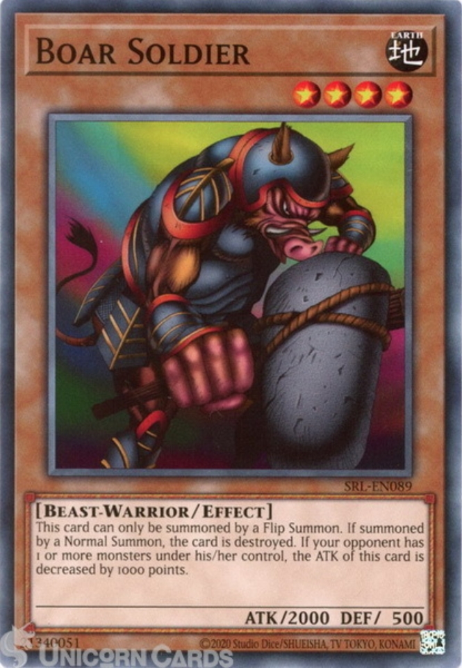 SRL-EN089 Boar Soldier :: Common 25th Anniversary Edition Mint YuGiOh ...