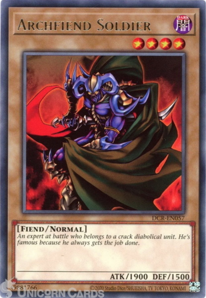 DCR-EN057 Archfiend Soldier :: Rare 25th Anniversary Edition Mint ...