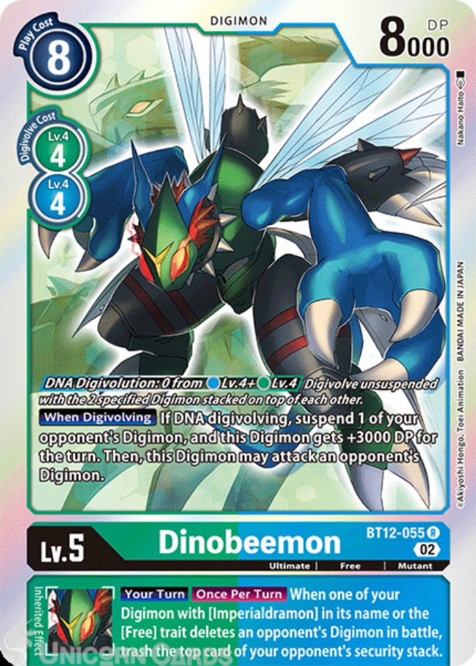 BT12-055 Dinobeemon :: Rare Digimon Card :: BT12: Across Time ...