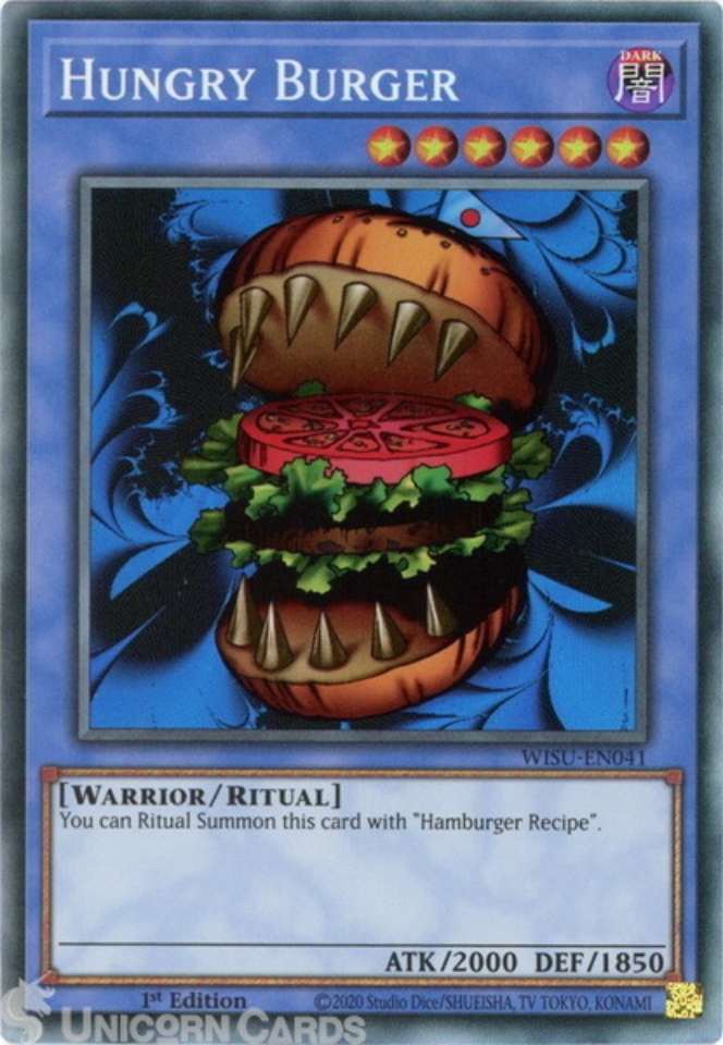 WISU-EN041 Hungry Burger :: Collector's Rare 1st Edition Mint YuGiOh ...