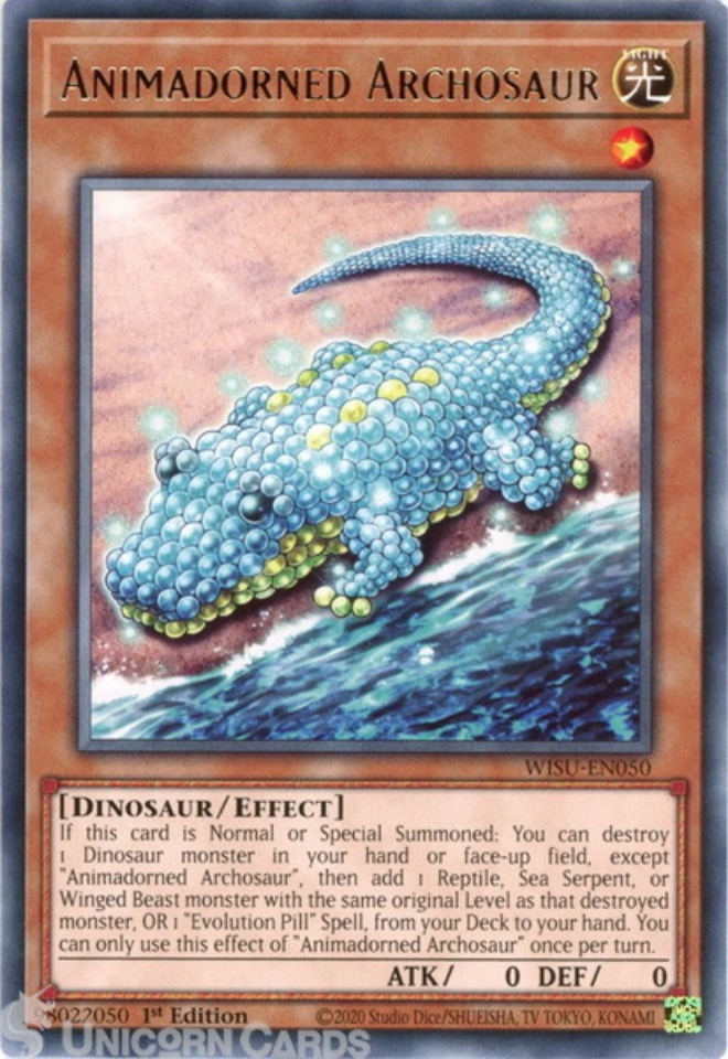 WISU-EN050 Animadorned Archosaur :: Rare 1st Edition Mint YuGiOh Card ...