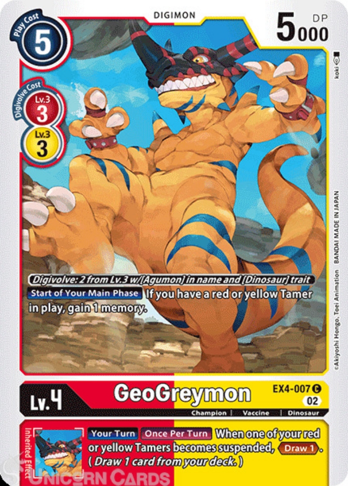 EX4-007 GeoGreymon :: Common Digimon Card :: EX04: Alternative Being ...