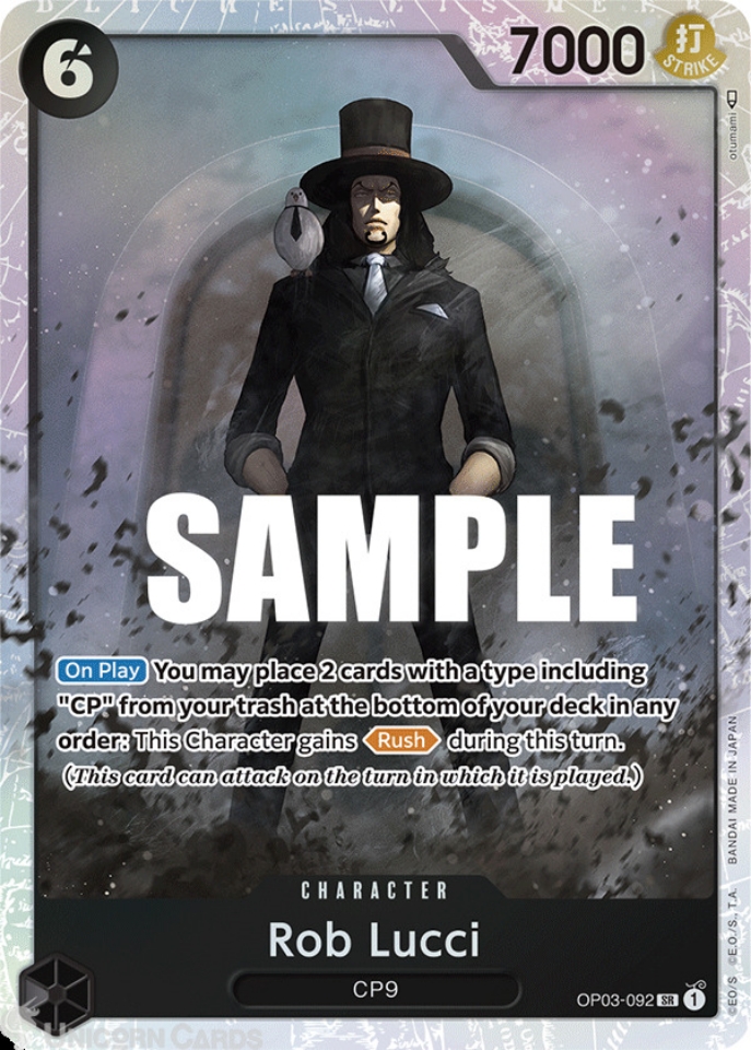 OP03-092 Rob Lucci :: Super Rare One Piece TCG Card :: OP03: Pillars of ...