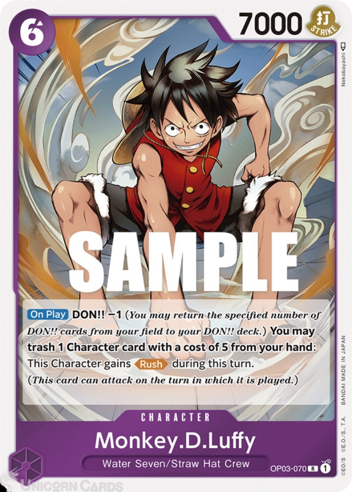 OP03-070 Monkey.D.Luffy :: Rare One Piece TCG Card :: OP03: Pillars of ...