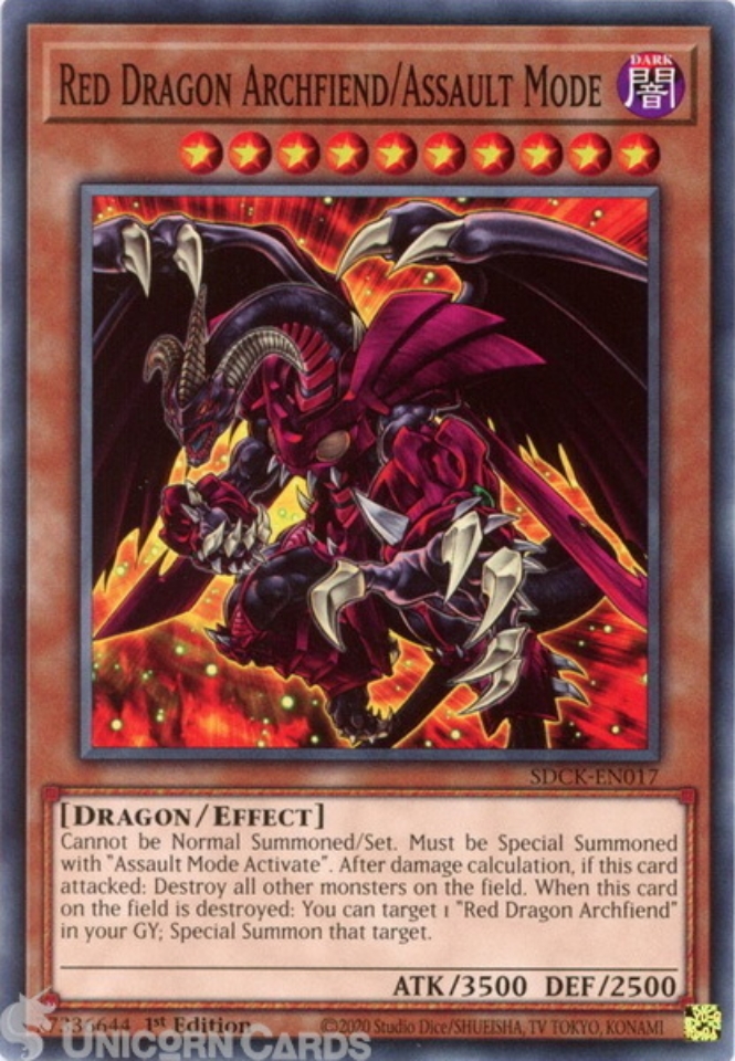 SDCK-EN017 Red Dragon Archfiend/Assault Mode :: Common 1st Edition ...