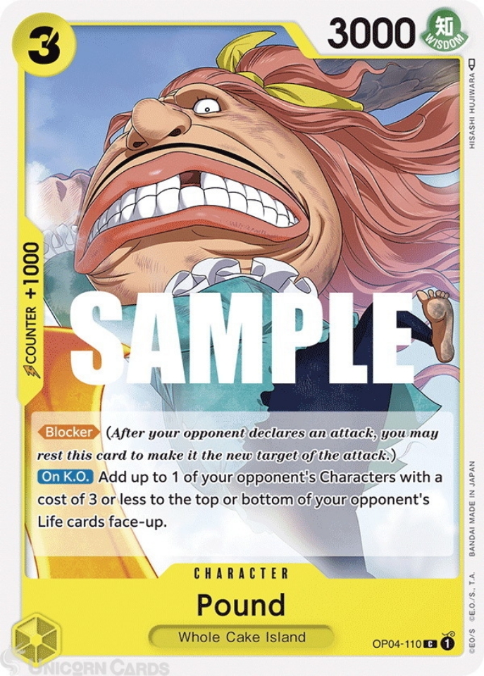 OP04-110 Pound :: Common One Piece TCG Card:: Unicorn Cards - YuGiOh ...