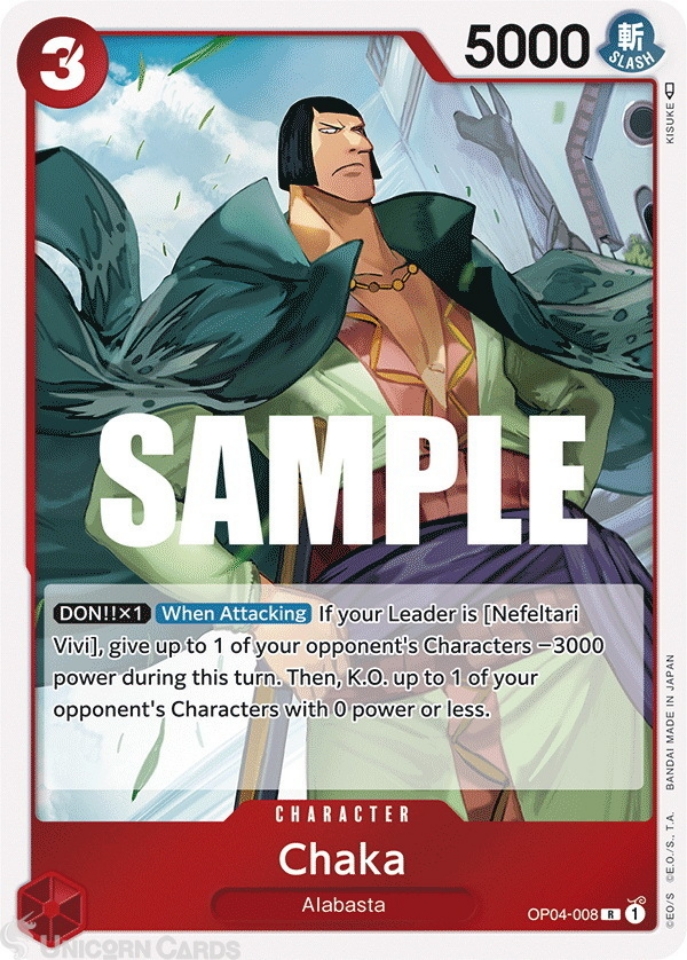 OP04-008 Chaka :: Rare One Piece TCG Card:: Unicorn Cards - YuGiOh ...
