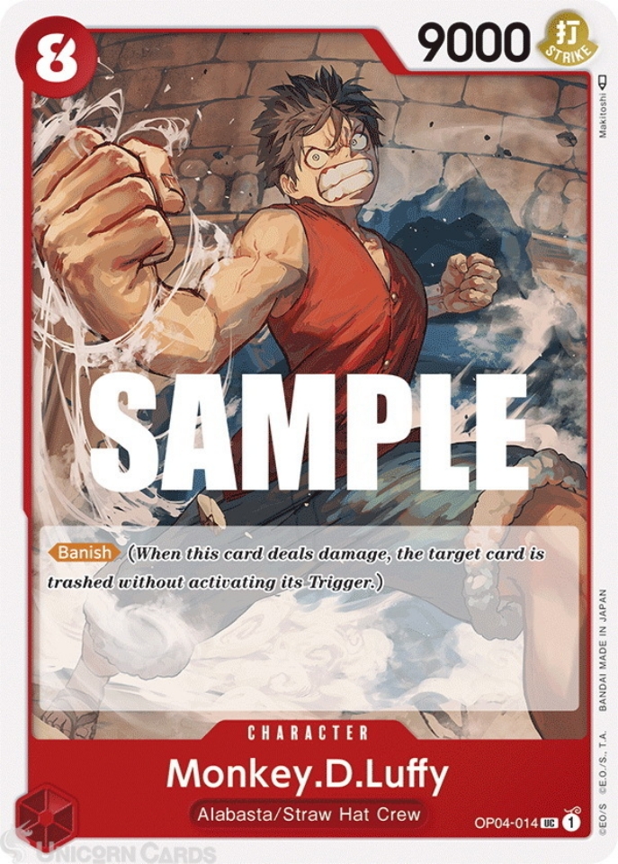 OP04-014 Monkey.D.Luffy :: Uncommon One Piece TCG Card:: Unicorn Cards ...