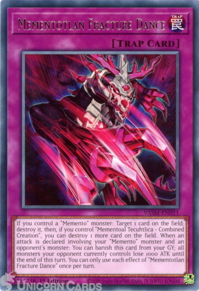 VASM-EN011 Mementotlan Fracture Dance :: Rare 1st Edition YuGiOh Card ...