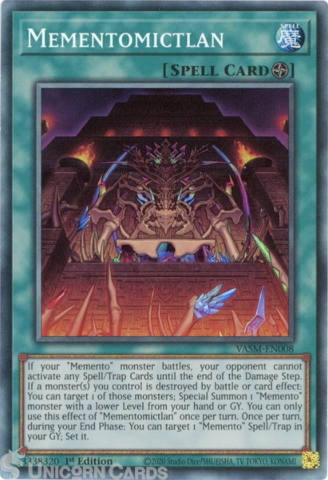 VASM-EN008 Mementomictlan :: Collector's Rare 1st Edition YuGiOh Card ...