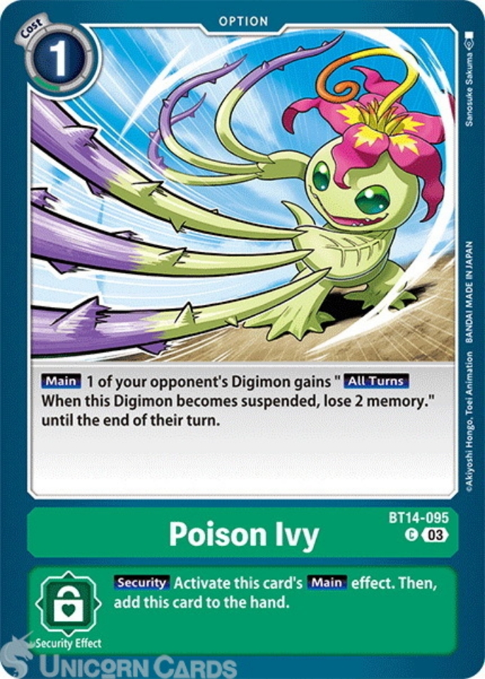 BT14-095 Poison Ivy :: Common Digimon Card :: BT14: Blast Ace ...