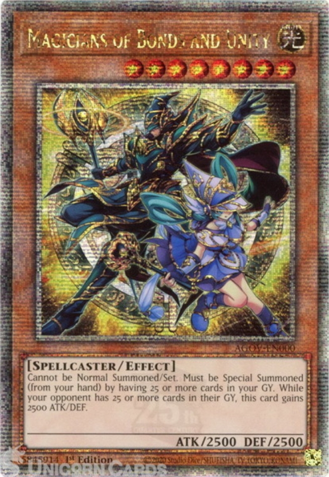 AGOV-EN000 Magicians of Bonds and Unity :: Quarter Century Secret Rare ...