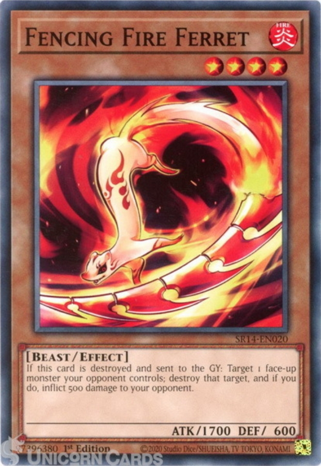 SR14-EN020 Fencing Fire Ferret :: Common 1st Edition YuGiOh Card ...