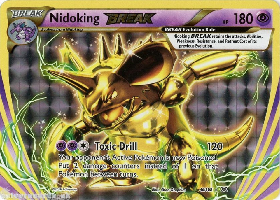 Nidoking BREAK 46/108 :: Evolutions :: Rare BREAK Mint Pokemon Card ...