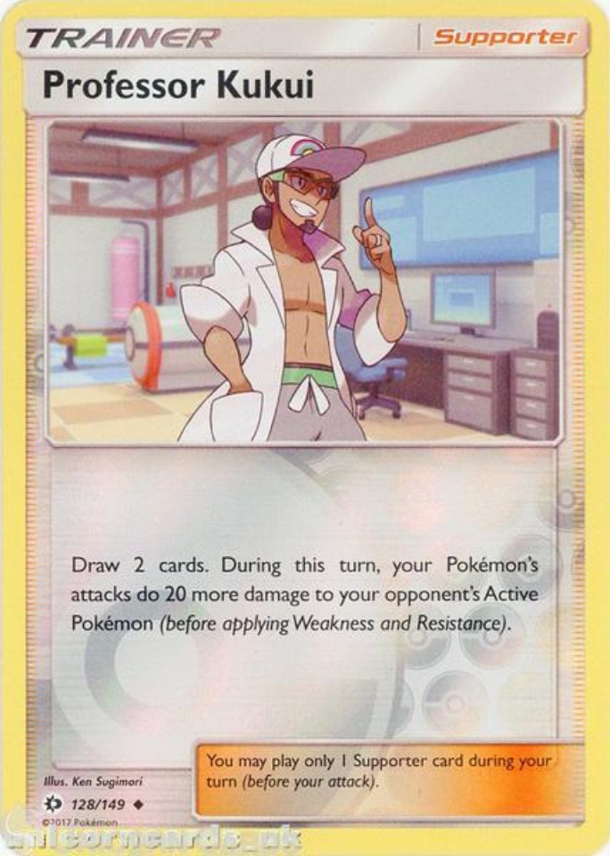Professor Kukui 128/149 Sun & Moon Reverse Holo Mint Pokemon Card ...