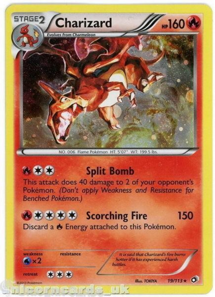 Charizard 19/113 Alternative Holo Foil Pokemon Card ex- Mega Charizard ...