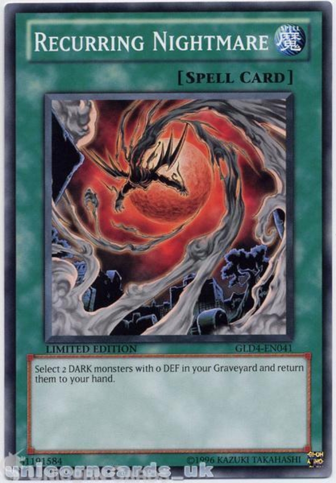 GLD4-EN041 Recurring Nightmare Mint Yu-Gi-Oh! Card:: Unicorn Cards ...