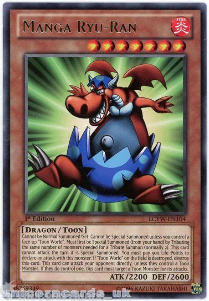 LCYW-EN104 Manga Ryu-Ran Rare 1st Edition Mint YuGiOh Card:: Unicorn ...