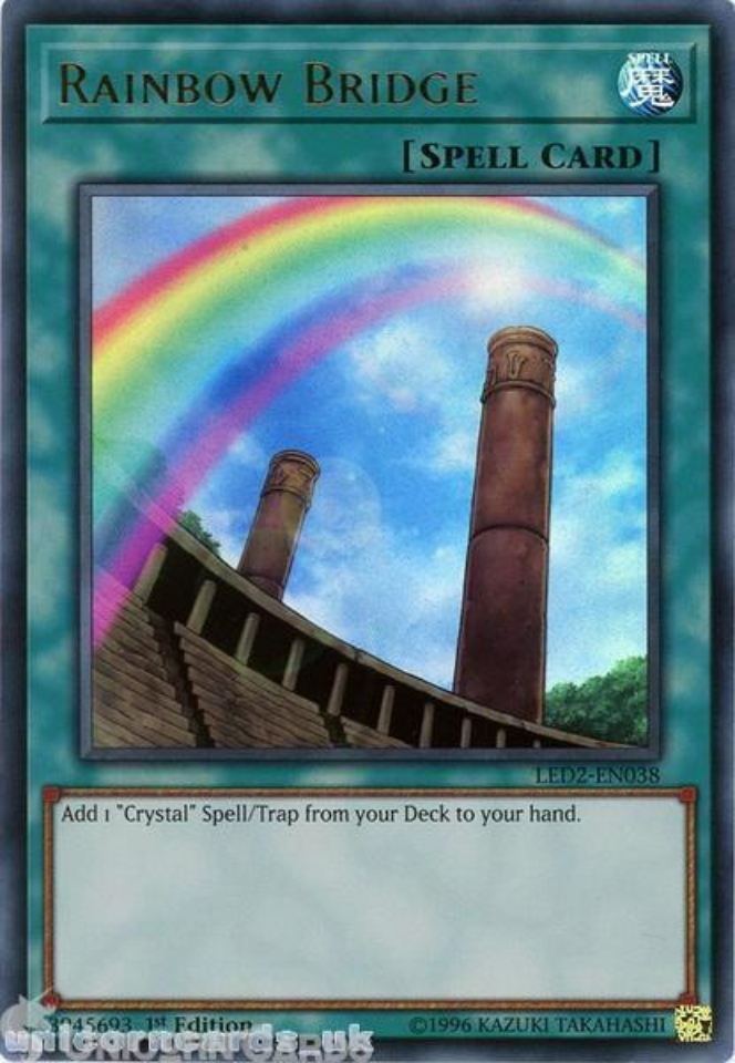 LED2-EN038 Rainbow Bridge Ultra Rare 1st Edition Mint YuGiOh Card ...