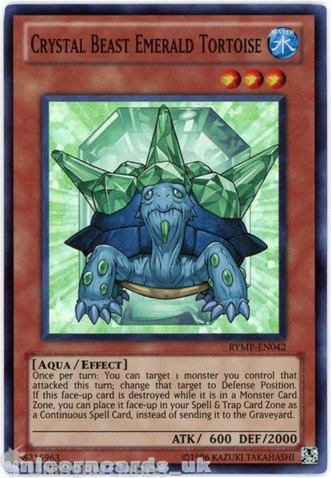 RYMP-EN042 Crystal Beast Emerald Tortoise Super Rare UNL Edition Mint ...