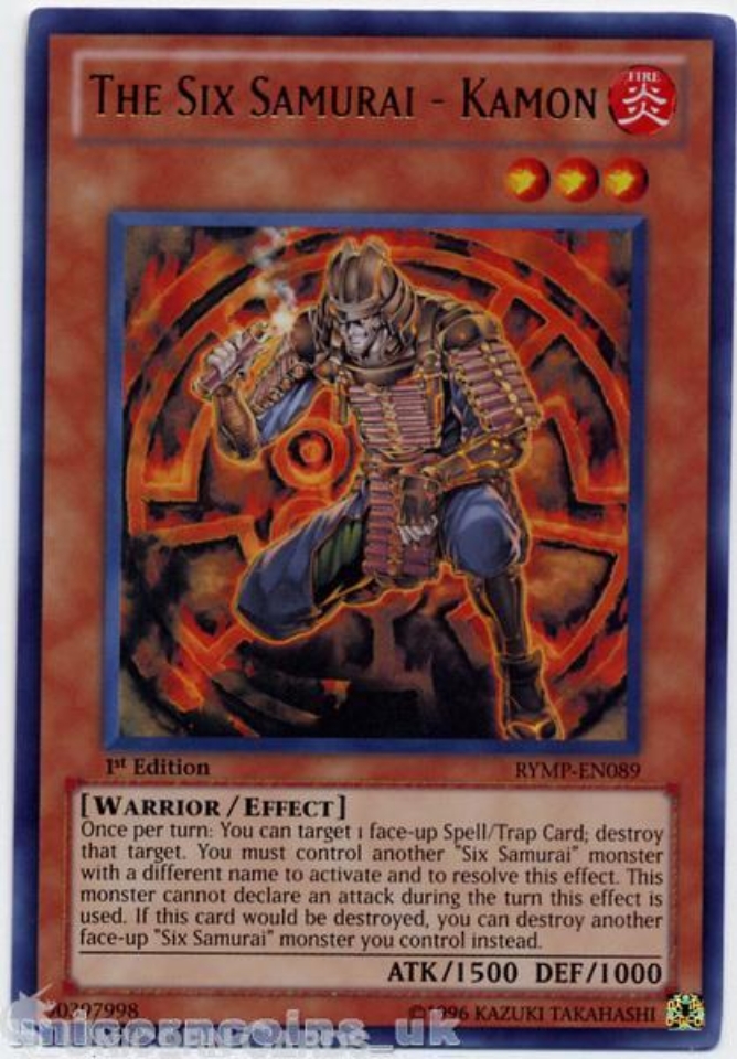 RYMP-EN089 The Six Samurai - Kamon Ultra Rare 1st Edition Mint YuGiOh ...
