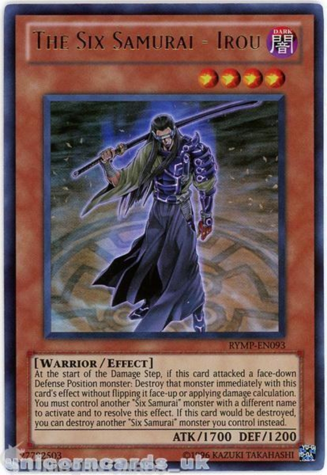 RYMP-EN093 The Six Samurai - Irou Ultra Rare UNL Edition Mint YuGiOh ...