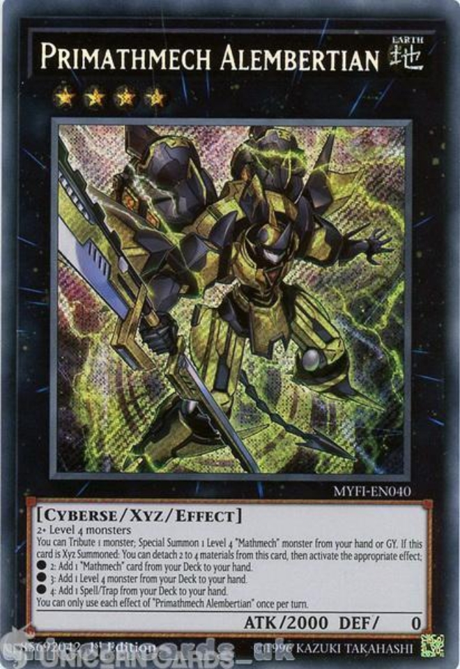 MYFI-EN040 Primathmech Alembertian Secret Rare 1st Edition Mint YuGiOh ...