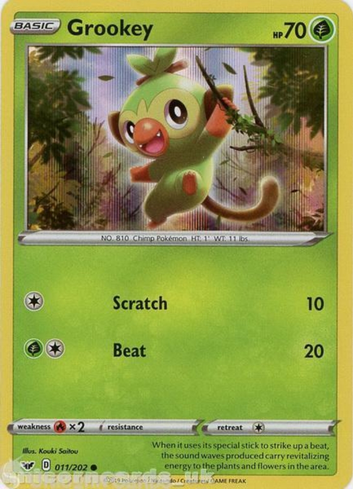 Grookey 011-202 Promo Holo Mint Pokemon Card:: Unicorn Cards - YuGiOh ...