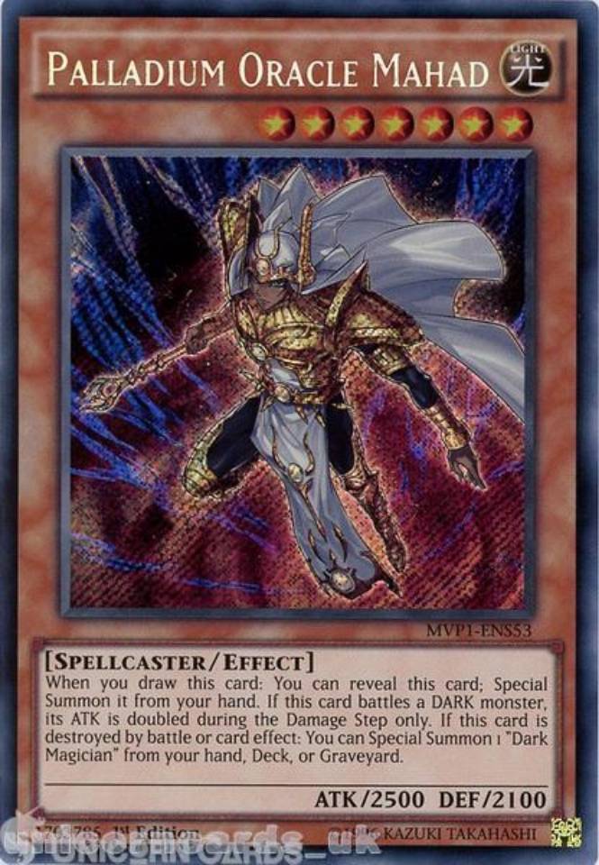 MVP1-ENS53 Palladium Oracle Mahad Secret Rare 1st Edition Mint YuGiOh ...