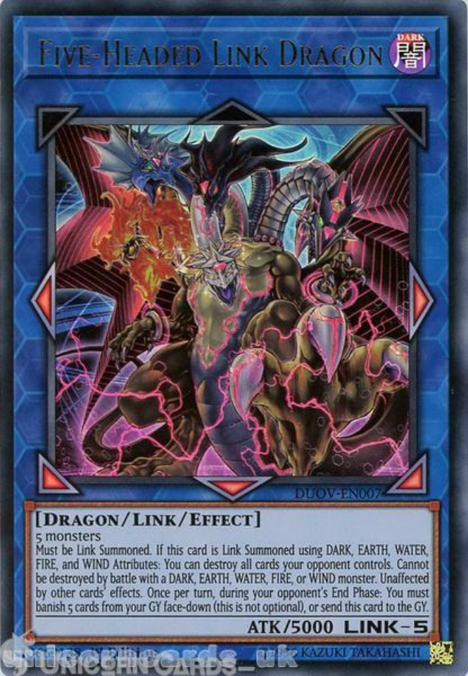 DUOV-EN007 Five-Headed Link Dragon Ultra Rare 1st Edition Mint YuGiOh ...