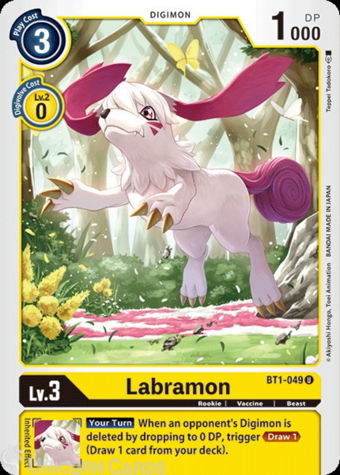 BT1-049 Labramon Uncommon Mint Digimon Card:: Unicorn Cards - YuGiOh ...