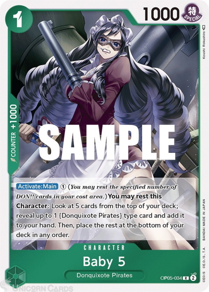 OP05-034 Baby 5 :: Rare One Piece TCG Card :: OP05: Awakening Of The ...