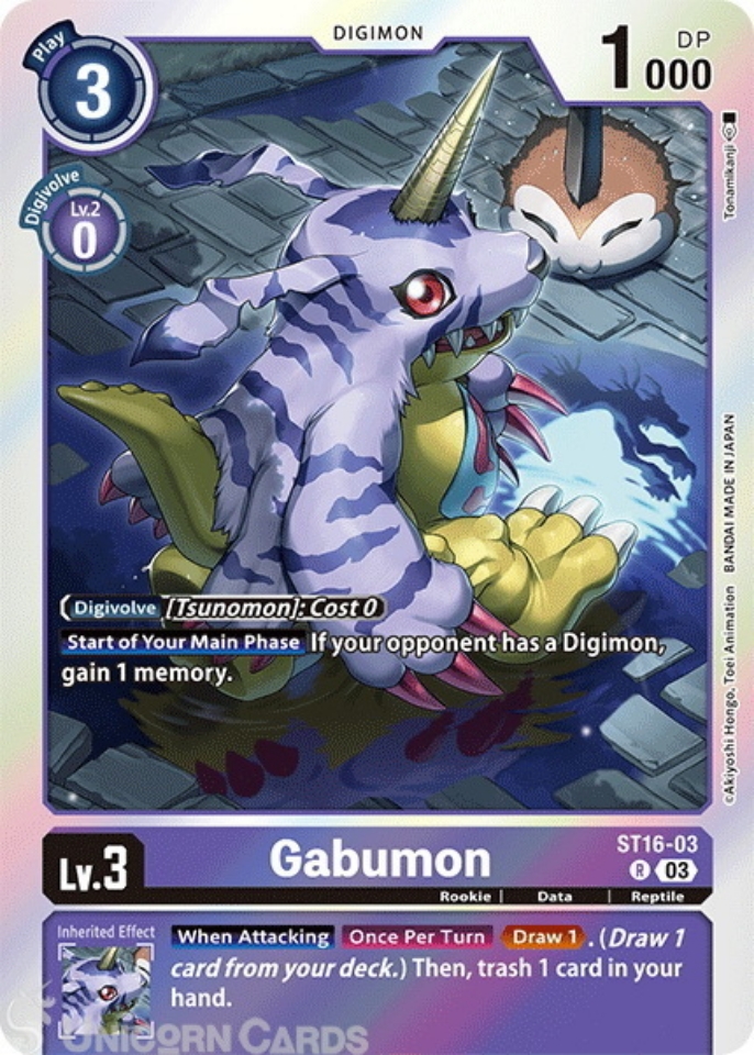 ST16-03 Gabumon :: Rare Digimon Card :: ST16: Starter Deck Wolf of ...