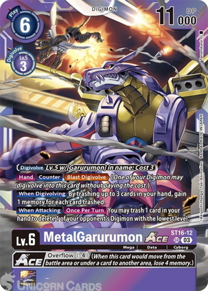 ST16-12 MetalGarurumon ACE :: Super Rare Digimon Card :: ST16: Starter ...