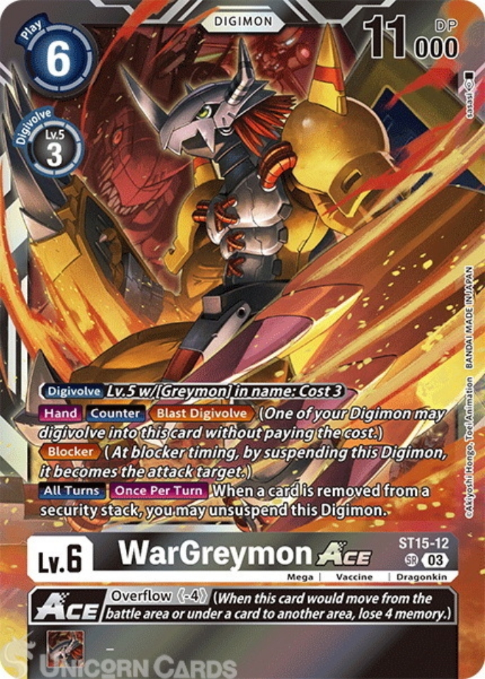 ST15-12 WarGreymon ACE :: Super Rare Digimon Card :: ST15: Starter Deck ...
