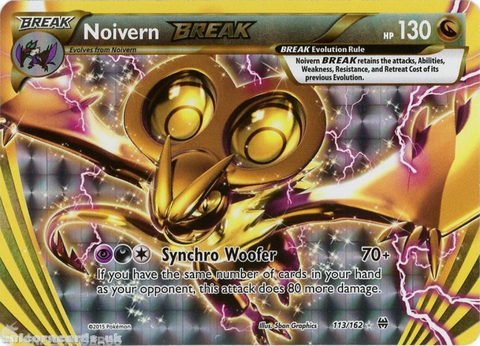 Noivern BREAK 113/162 BREAKthrough Rare BREAK Mint Pokemon Card ...