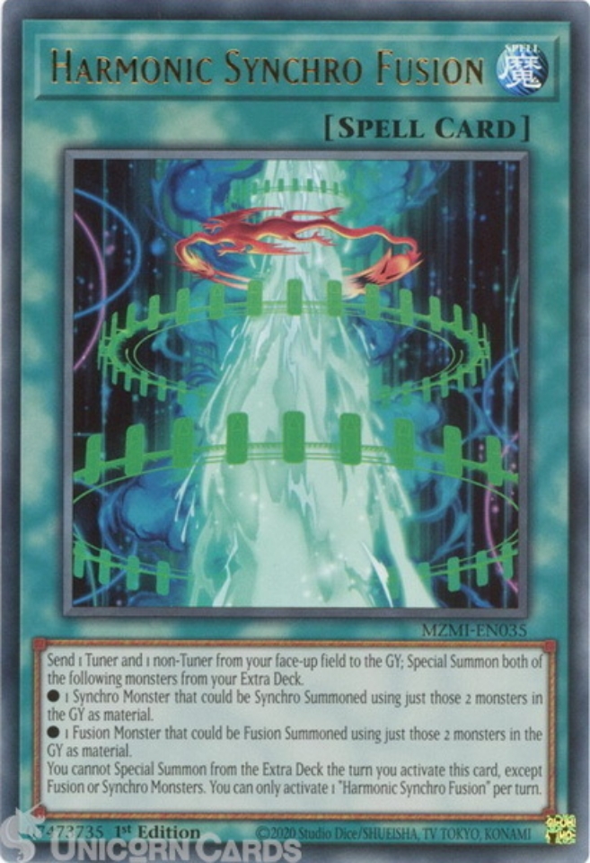 MZMI-EN035 Harmonic Synchro Fusion :: Ultra Rare 1st Edition YuGiOh ...