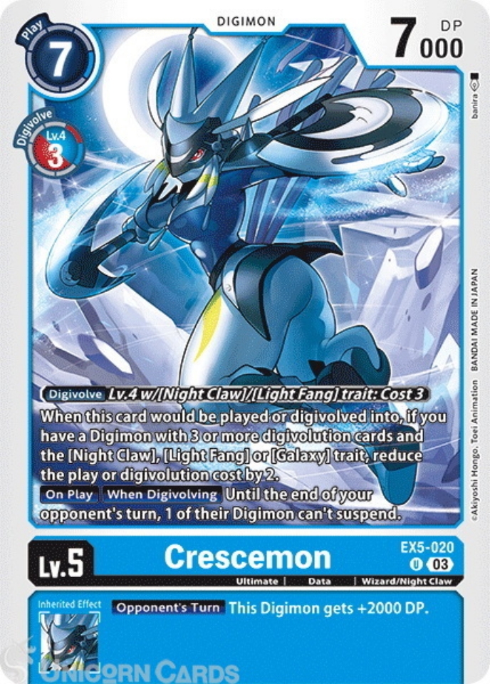 EX5-020 Crescemon :: Uncommon Digimon Card :: EX05: Animal Colosseum ...