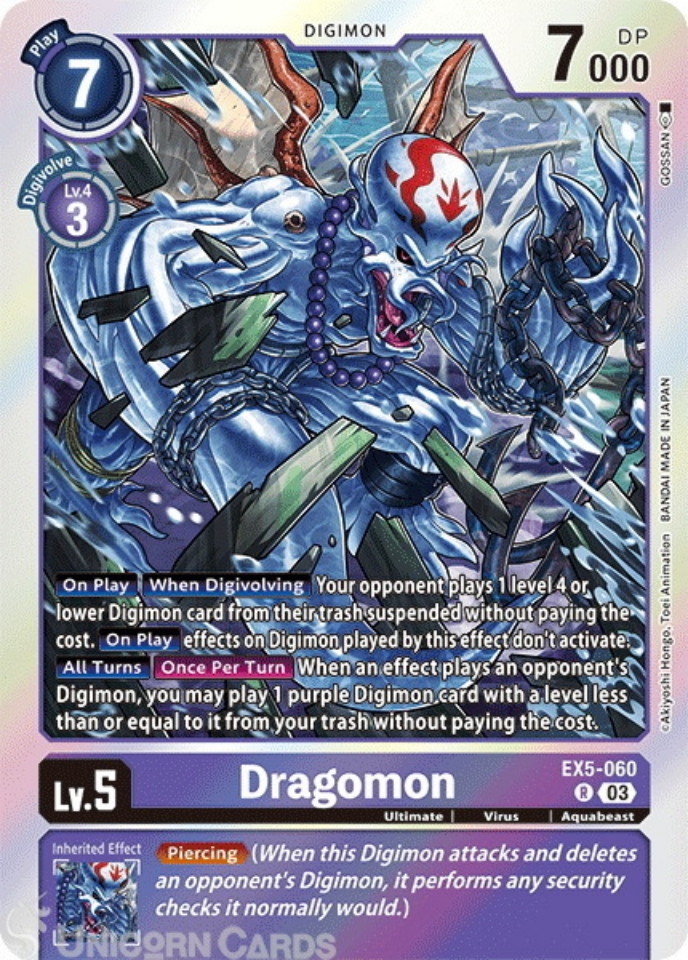 EX5-060 Dragomon :: Rare Digimon Card :: EX05: Animal Colosseum ...