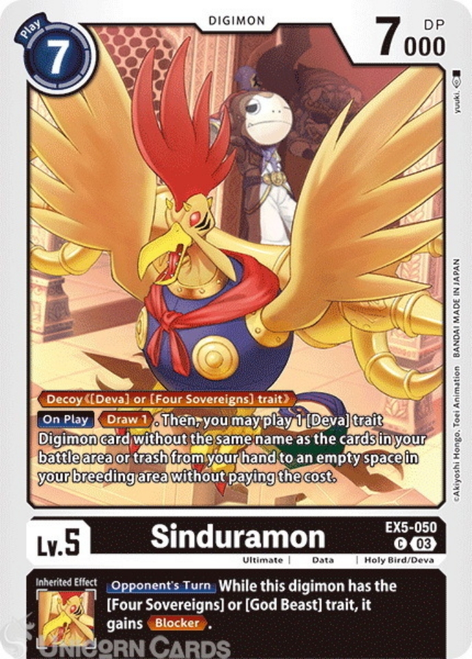 EX5-050 Sinduramon :: Common Digimon Card :: EX05: Animal Colosseum ...