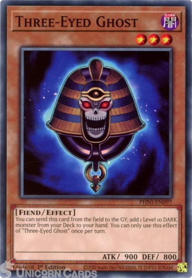 PHNI-EN097 Three-Eyed Ghost :: Common 1st Edition YuGiOh Card:: Unicorn ...