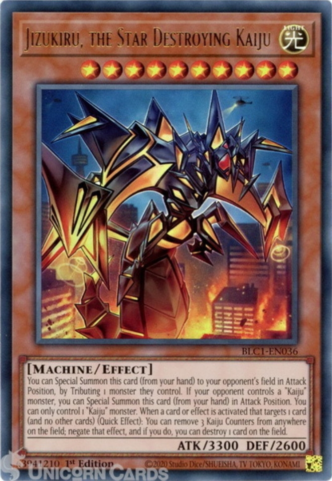 BLC1-EN036 Jizukiru, the Star Destroying Kaiju : Gold Ultra Rare 1st ...