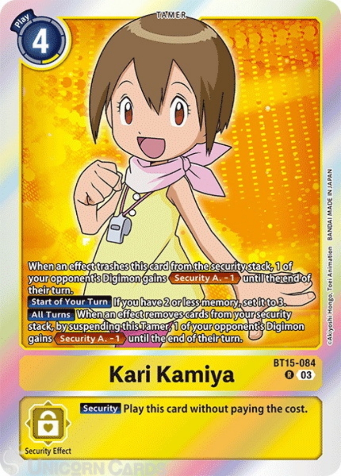 BT15-084 Kari Kamiya Rare Digimon Card : BT-15: Exceed Apocalypse ...