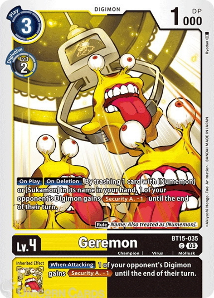 BT15-035 Geremon Common Digimon Card : BT-15: Exceed Apocalypse ...