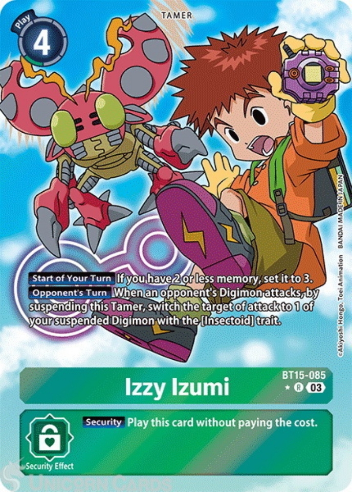 BT15-085 Izzy Izumi Rare Alternative Art Digimon Card : BT-15: Exceed ...