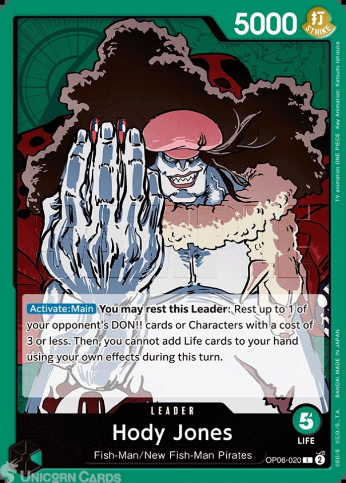 OP06-020 Hody Jones : Leader One Piece English TCG Card : OP06: Wings ...