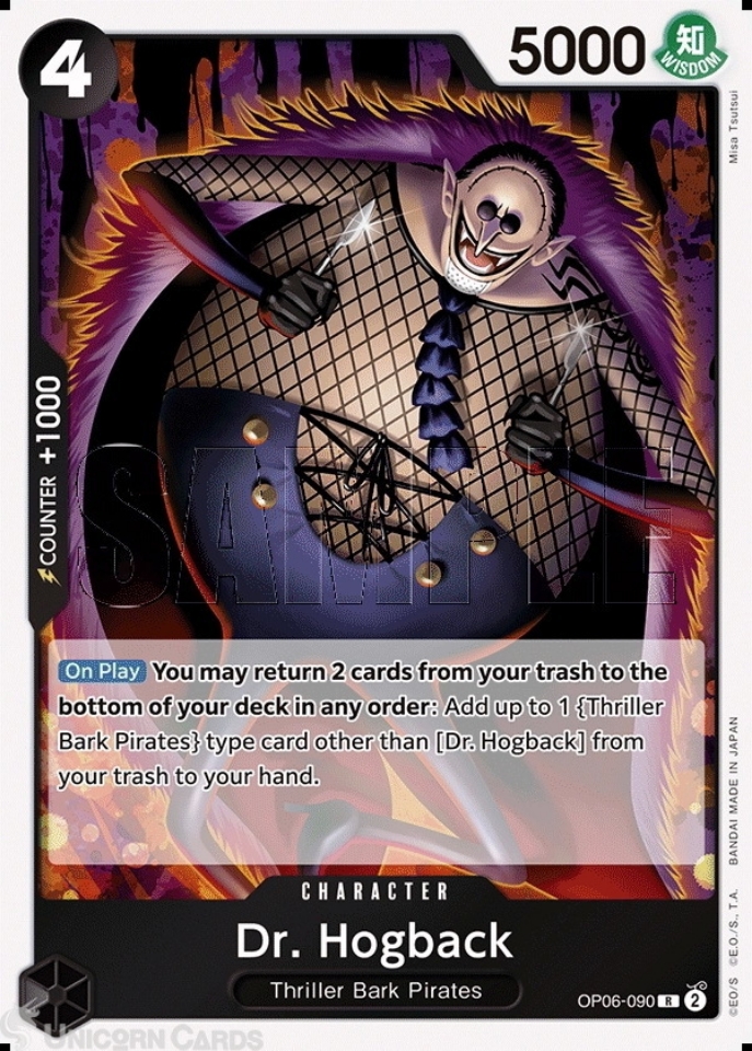 OP06-090 Dr. Hogback : Rare One Piece English TCG Card : OP06: Wings Of ...