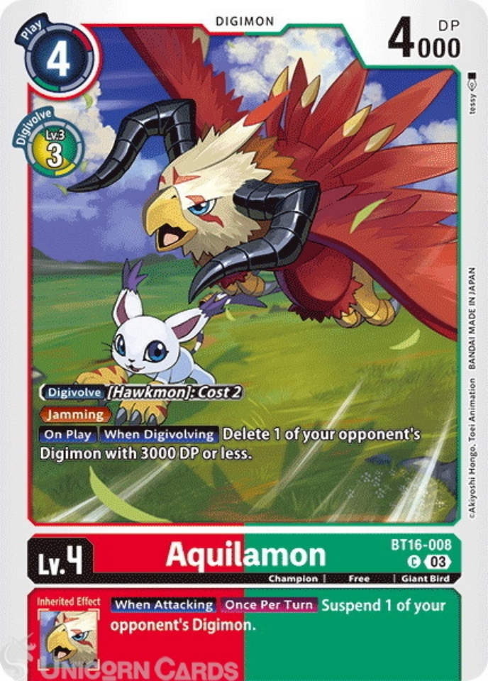 BT16-008 Aquilamon : Common Digimon Card : BT16: Beginning Observer ...