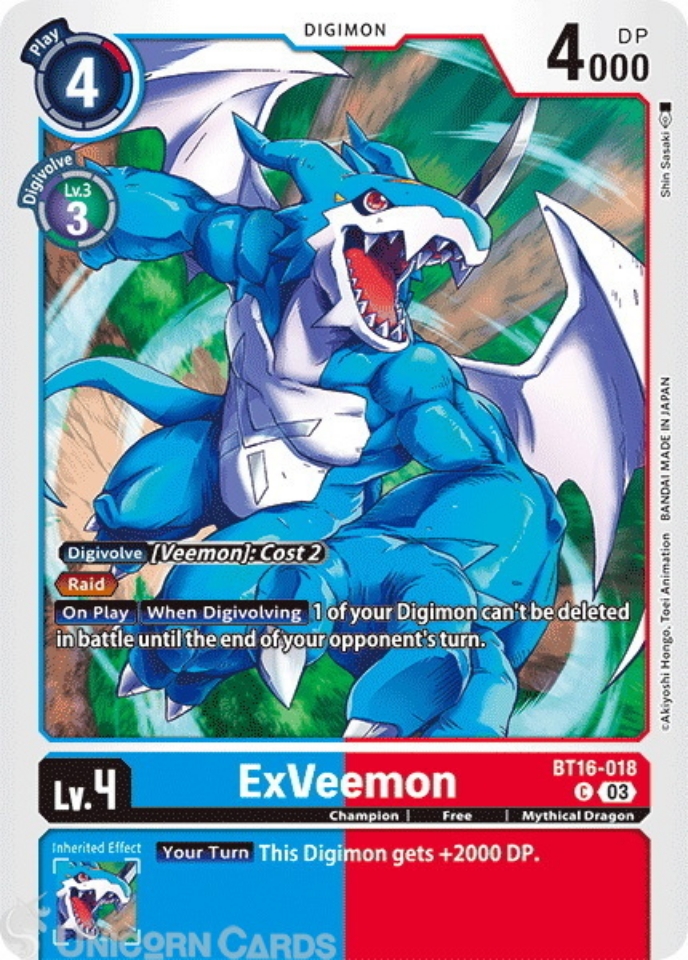 BT16-018 ExVeemon : Common Digimon Card : BT16: Beginning Observer ...