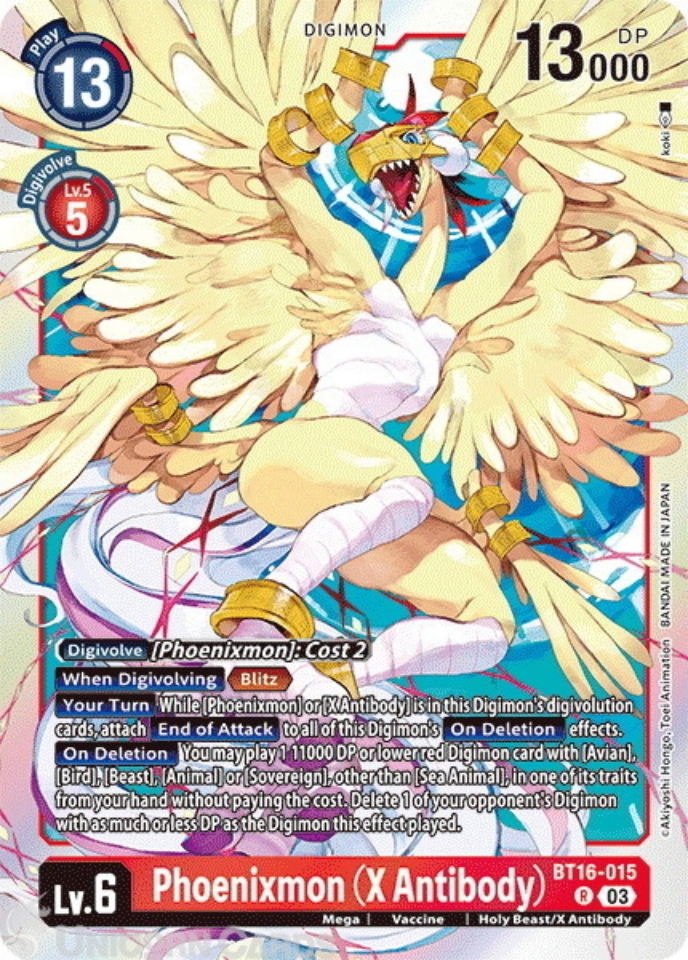 BT16-015 Phoenixmon (X Antibody) : Rare Digimon Card : BT16: Beginning ...